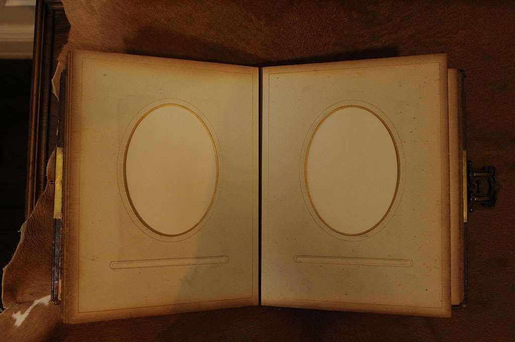 Embossed Leather and Brass Photo Album For Sale at 1stDibs