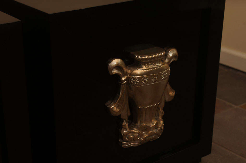 Pair of Urn Front Cabinets by James Mont For Sale at 1stDibs