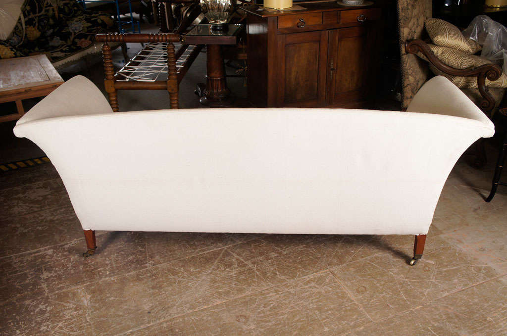 Continental Maple Upholstered Sofa at 1stDibs