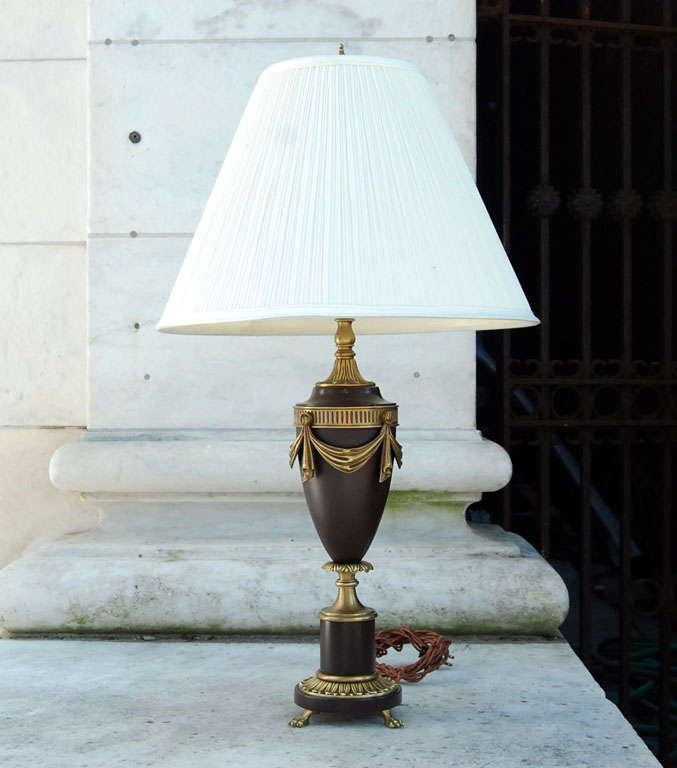 Mid Century Neo Classic Brass Lamp at 1stDibs