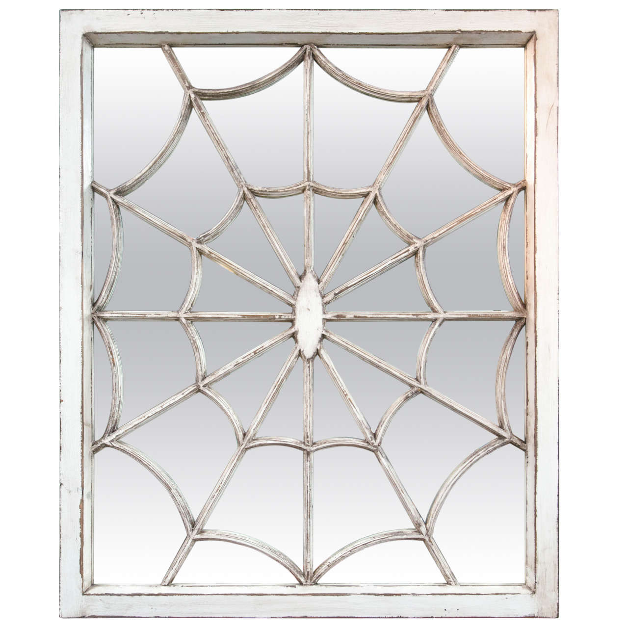 Painted Spider Web Mirror- England at 1stDibs