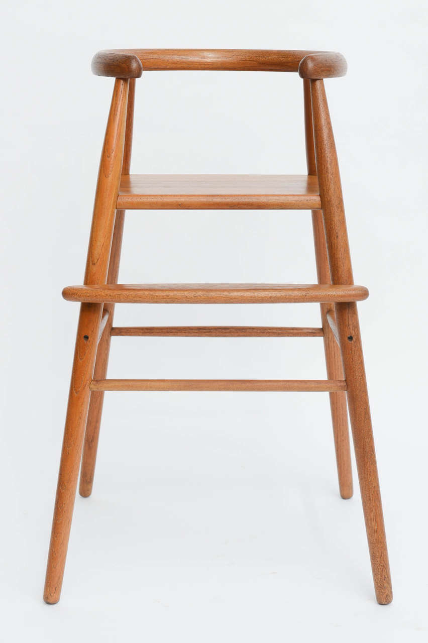 Teak Child's Modern High Chair Nanna Ditzel for Kolds Savvaerk at ...