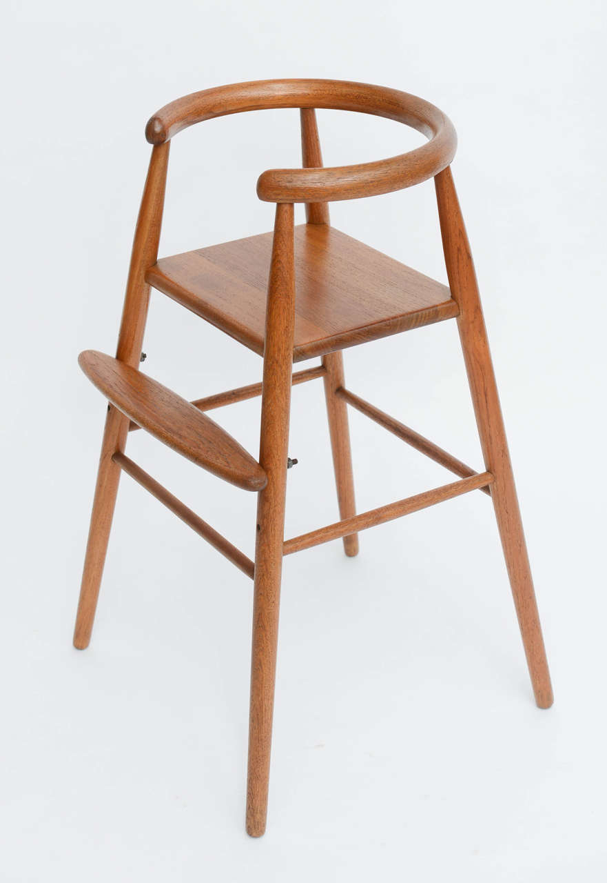 Teak Child's Modern High Chair Nanna Ditzel for Kolds Savvaerk at ...