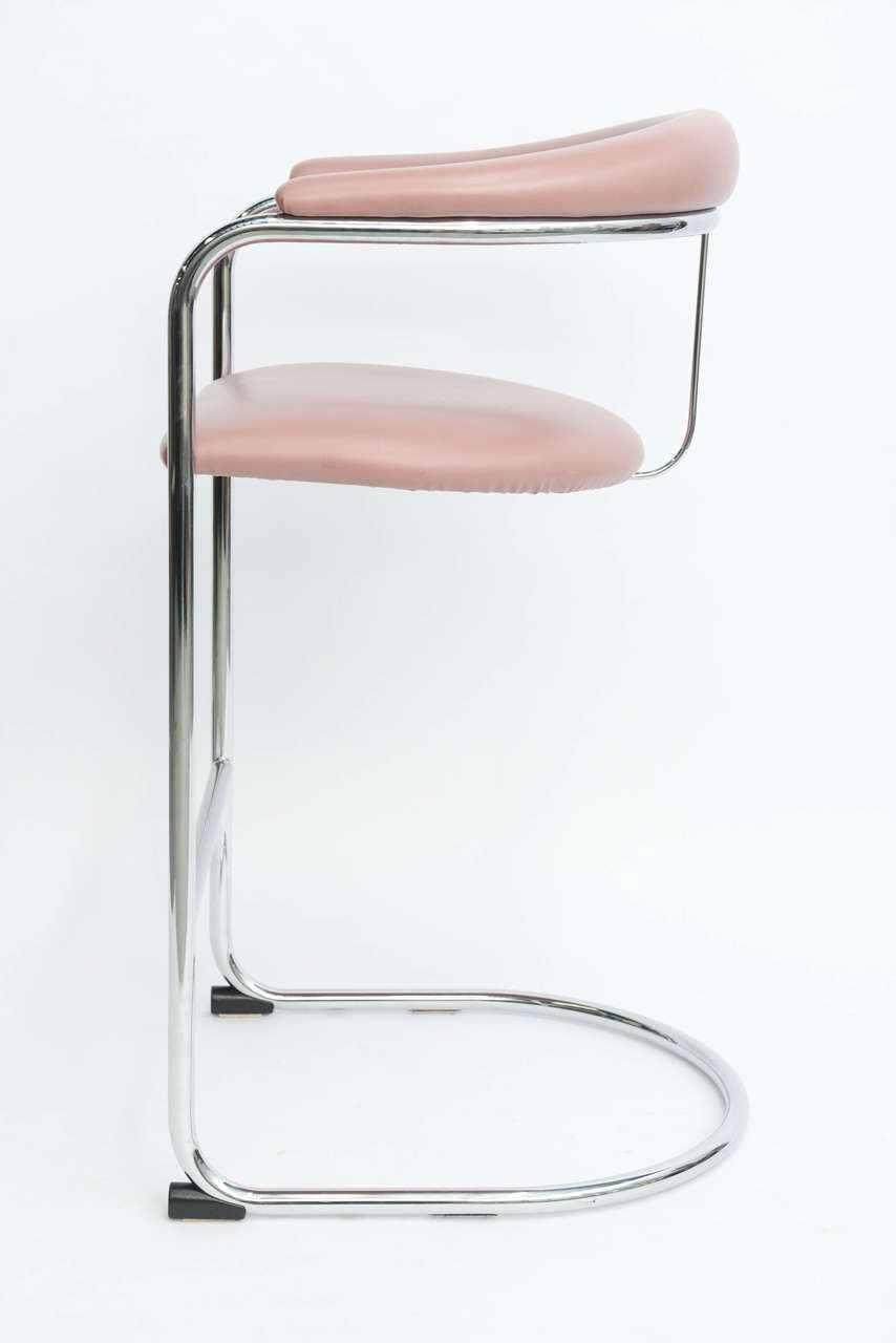 Sleek Anton Lorenz Chrome Bar Stools for Thonet at 1stDibs | anton ...
