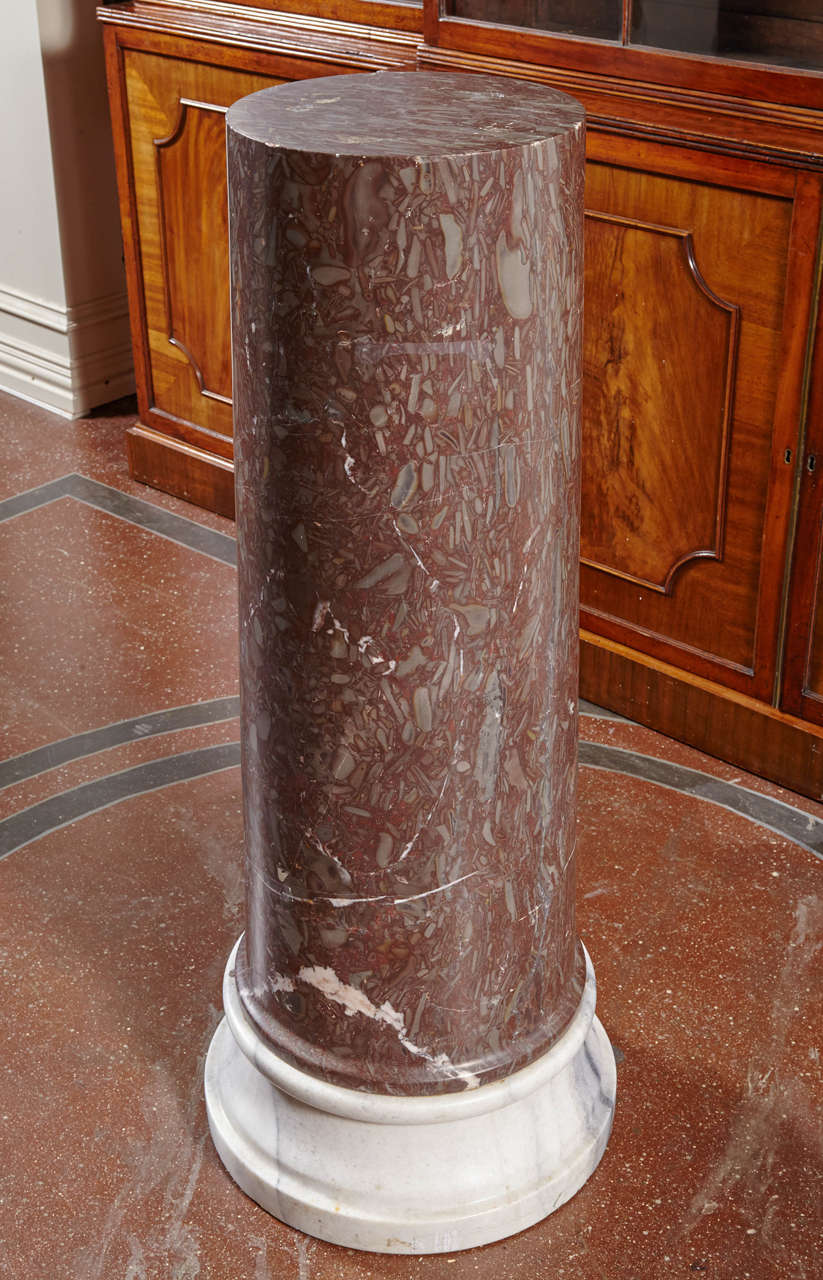 Marble Column Pedestals on Marble Bases at 1stDibs