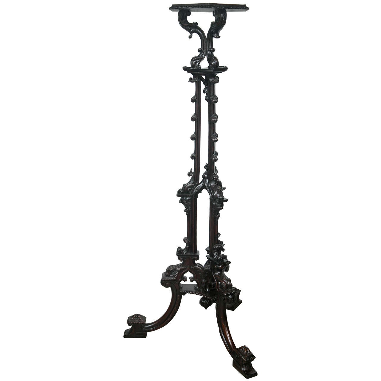 Unusual Gothic Revival Candle or Plant Stand at 1stDibs | gothic plant ...