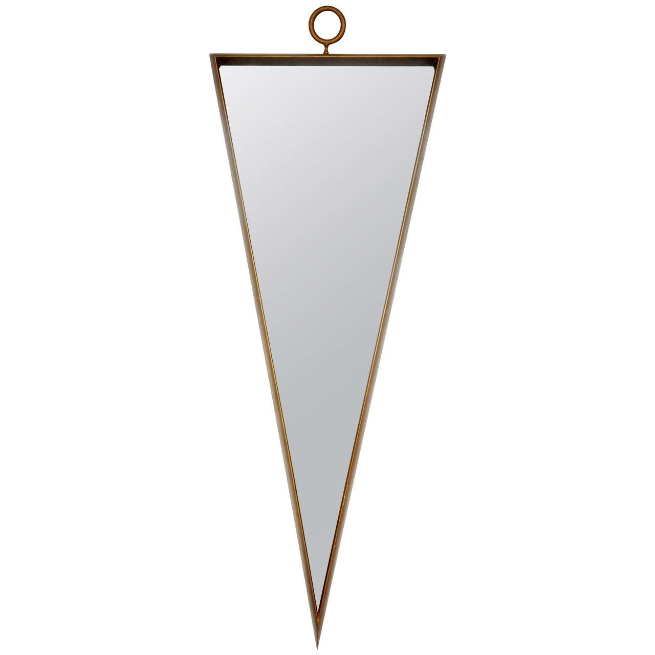 Giltwood Triangle Mirror after Tommi Parzinger at 1stDibs