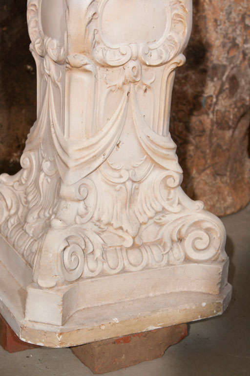 Elegant French Rococo Plaster Pedestal For Sale at 1stDibs | plaster ...