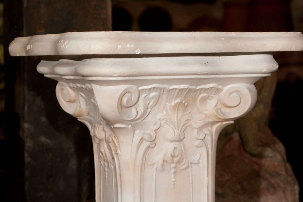 Elegant French Rococo Plaster Pedestal For Sale at 1stDibs | plaster ...