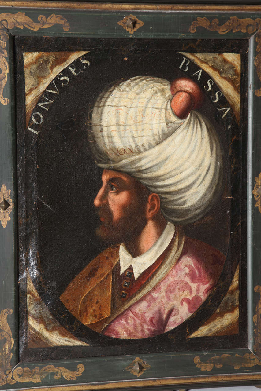 Pair of Portraits of Sultan Suleiman Chan and "Ionuses Bassa" Turkish ...
