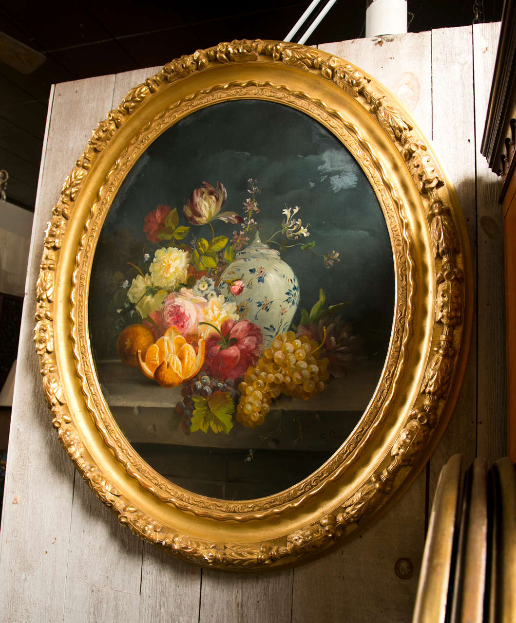 Pair of Oval Still Life Paintings at 1stDibs | oval paintings, oval ...