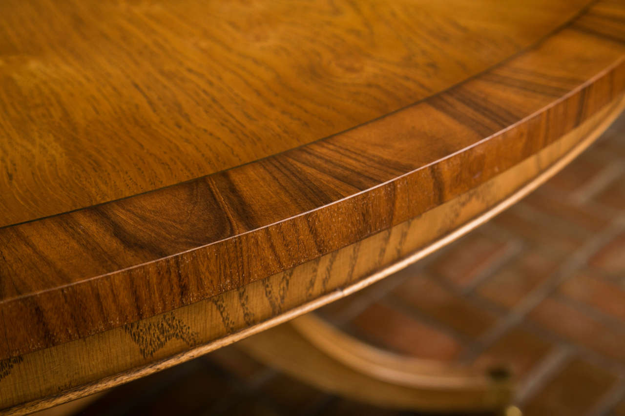 Custom English Pollard Oak 60" Diameter Dining Table For Sale at ...