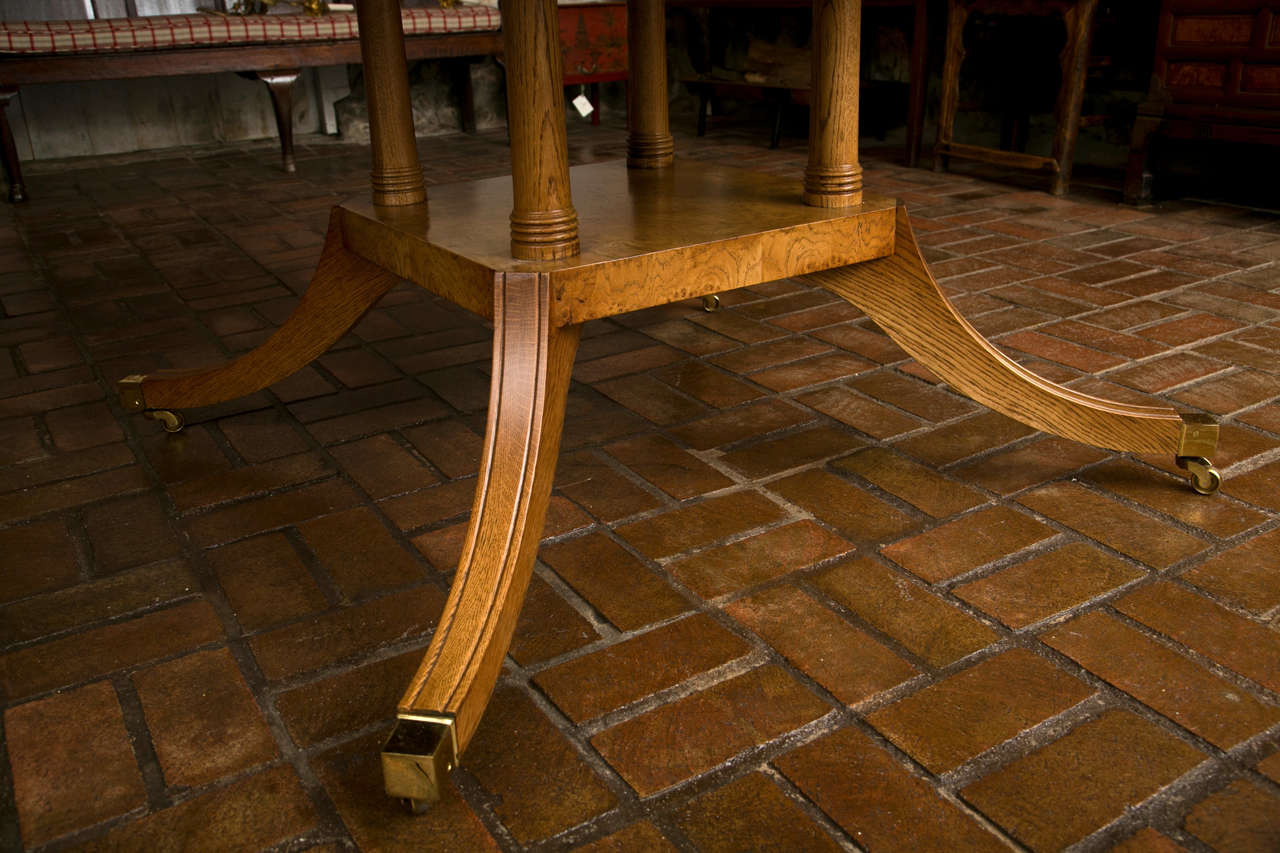 Custom English Pollard Oak 60" Diameter Dining Table For Sale at ...