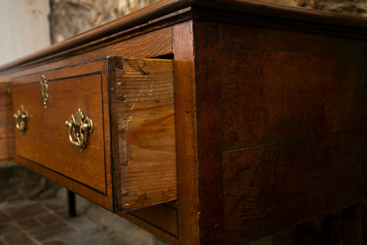 Welsh Oak Three-Drawer Server / Huntboard at 1stDibs
