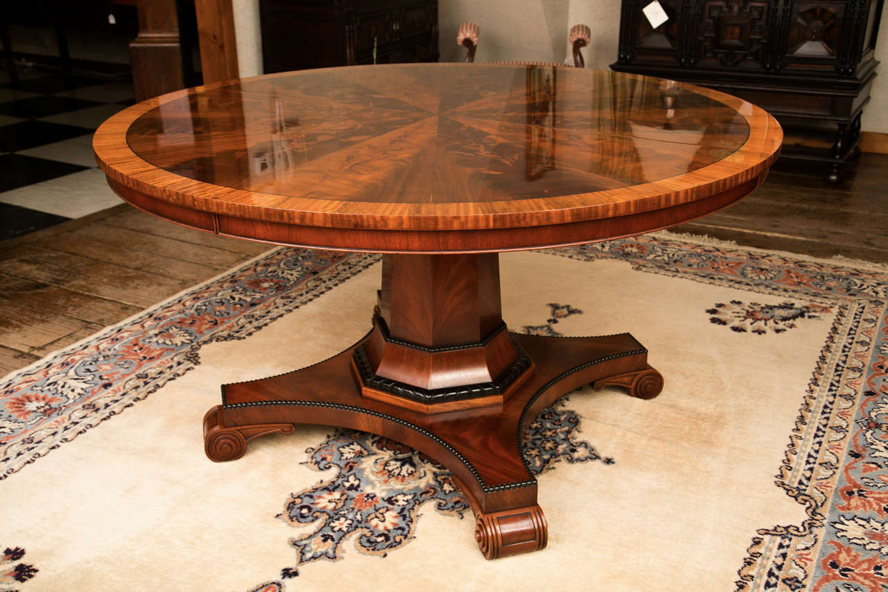 Custom Regency Style 56" Diameter Mahogany Dining Table For Sale at ...