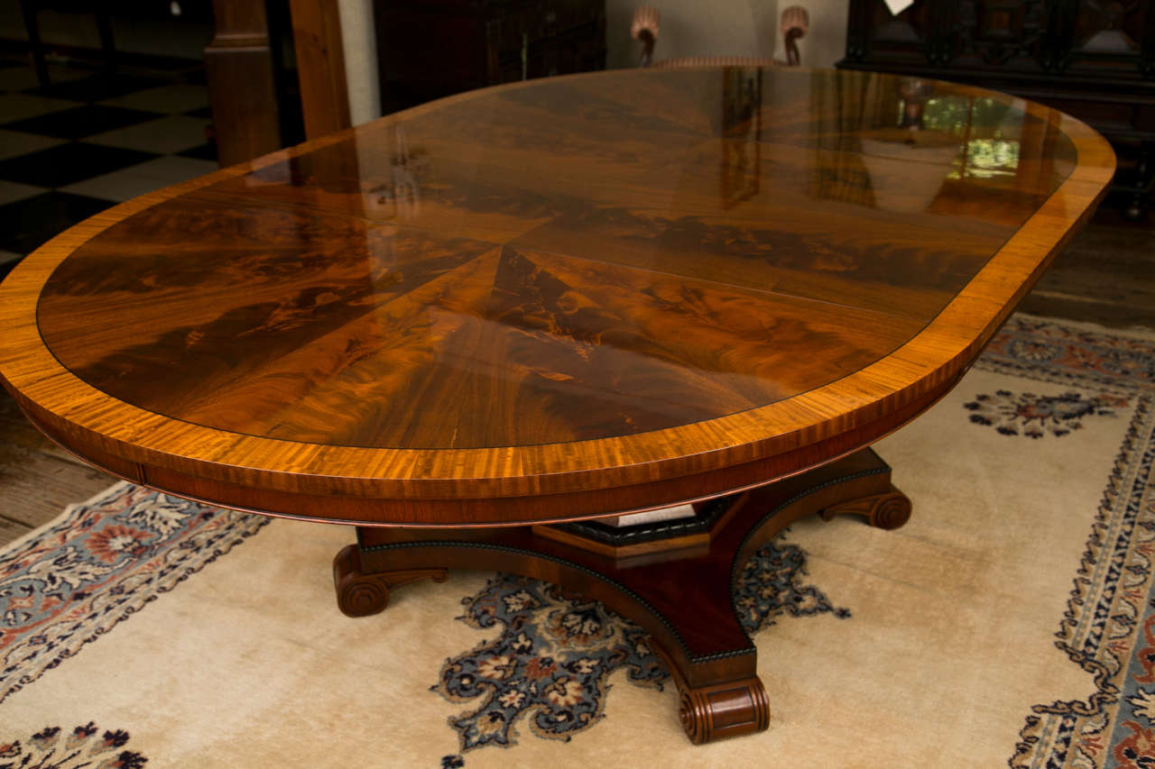 Custom Regency Style 56" Diameter Mahogany Dining Table For Sale at ...