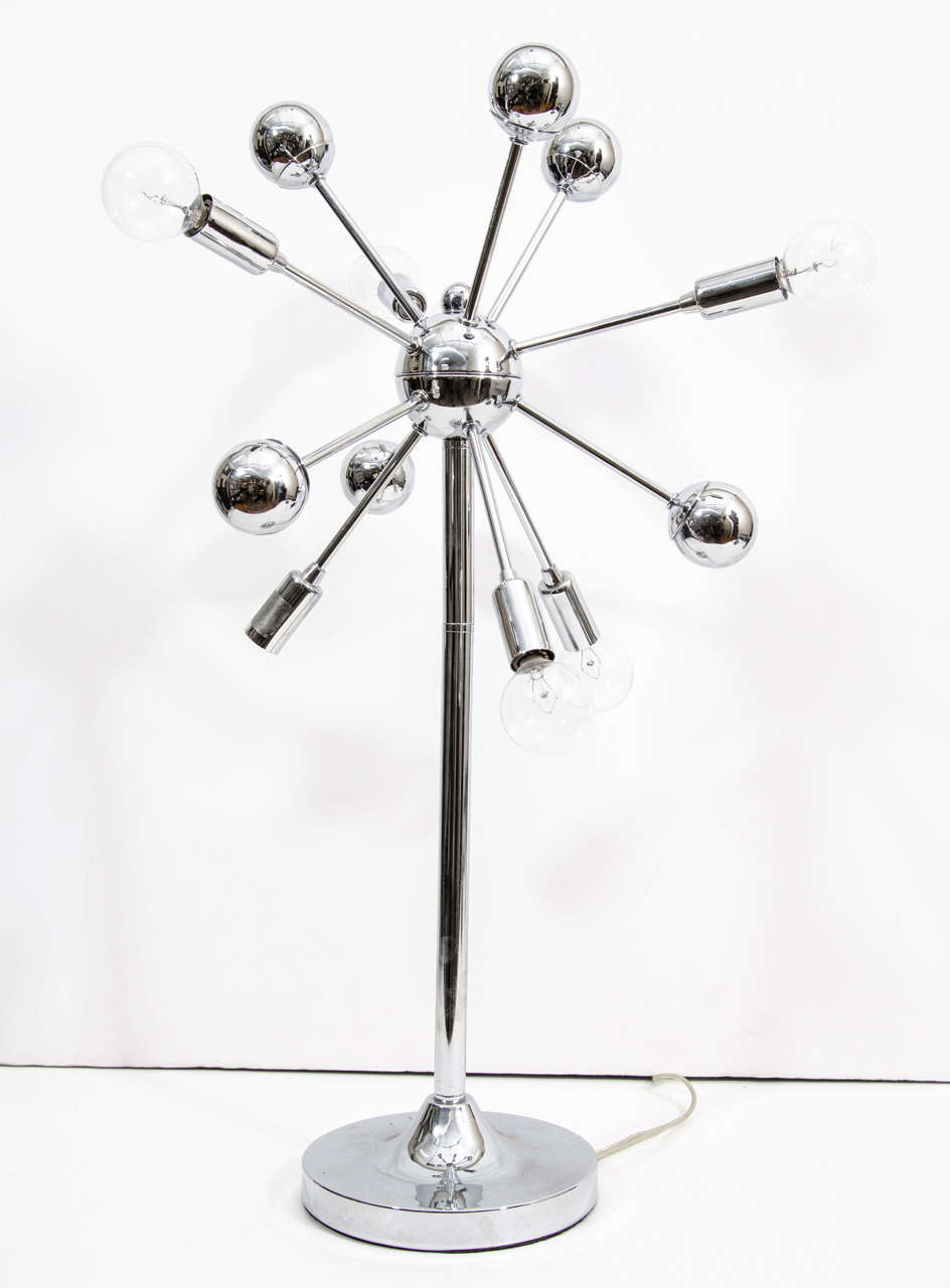 Midcentury Chrome Sputnik Table Lamp at 1stDibs | sputnik table lamps