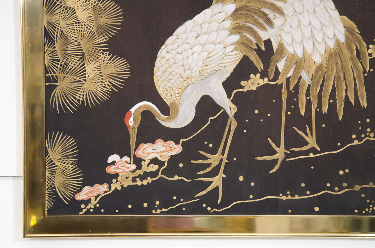 Stunning Painting of Heron Birds Signed by Artist Charles Clifton at ...