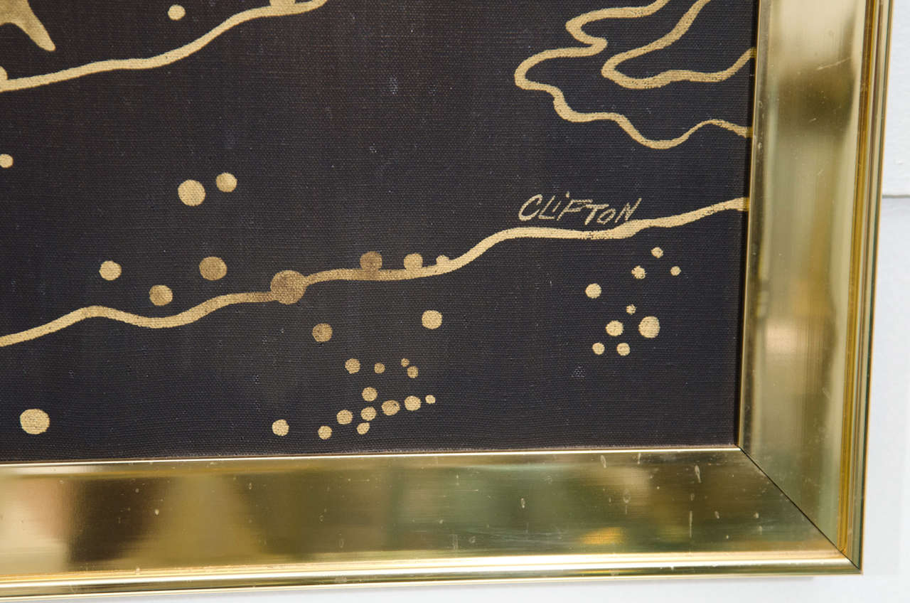 Stunning Painting of Heron Birds Signed by Artist Charles Clifton at ...