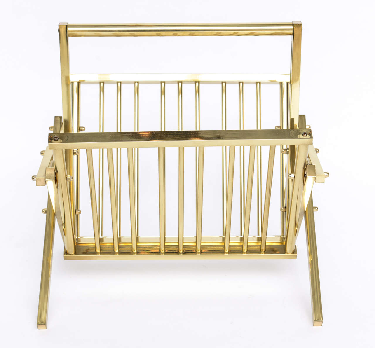 Brass Magazine Rack at 1stDibs