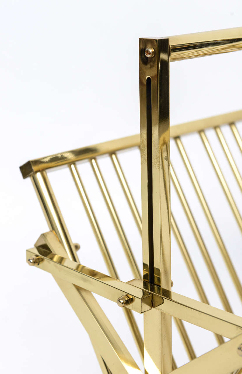 Brass Magazine Rack at 1stDibs