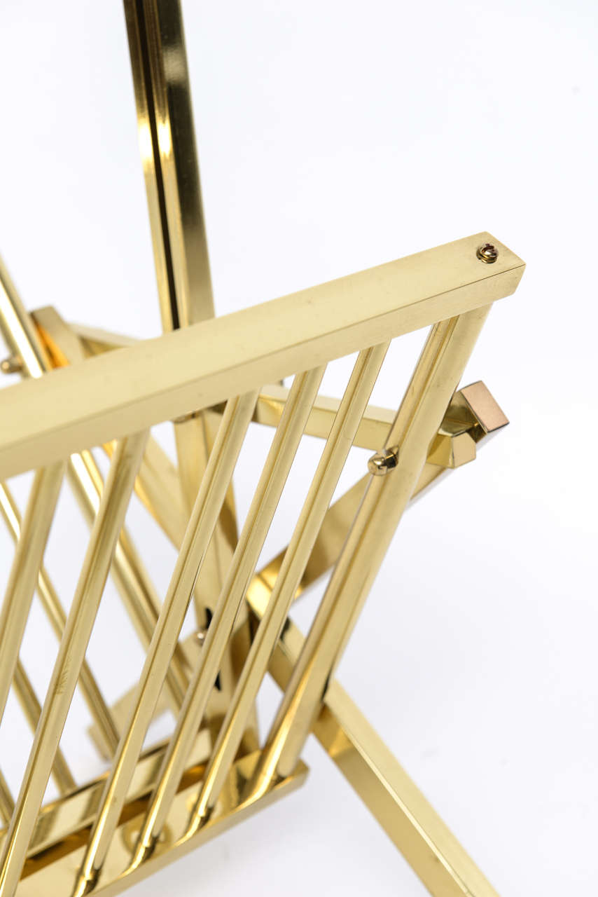 Brass Magazine Rack at 1stDibs
