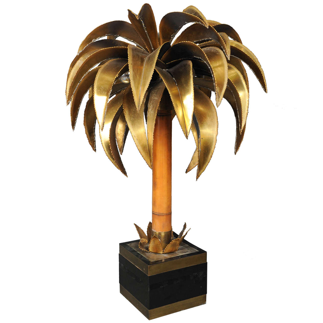 pair of Maison Jansen Palm tree lamps at 1stDibs