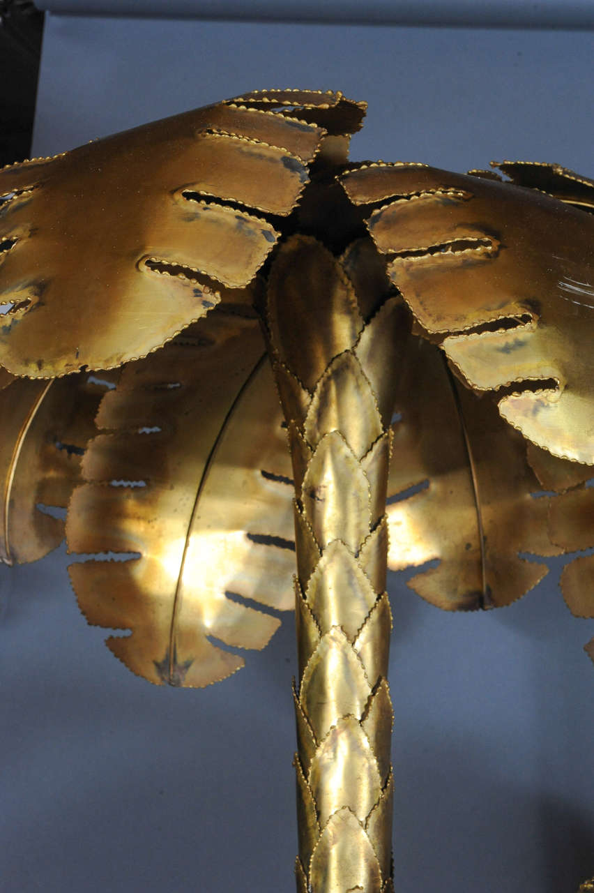 huge 6 feet tall copper 3-trunk Maison Jansen palm tree floorlamp at ...