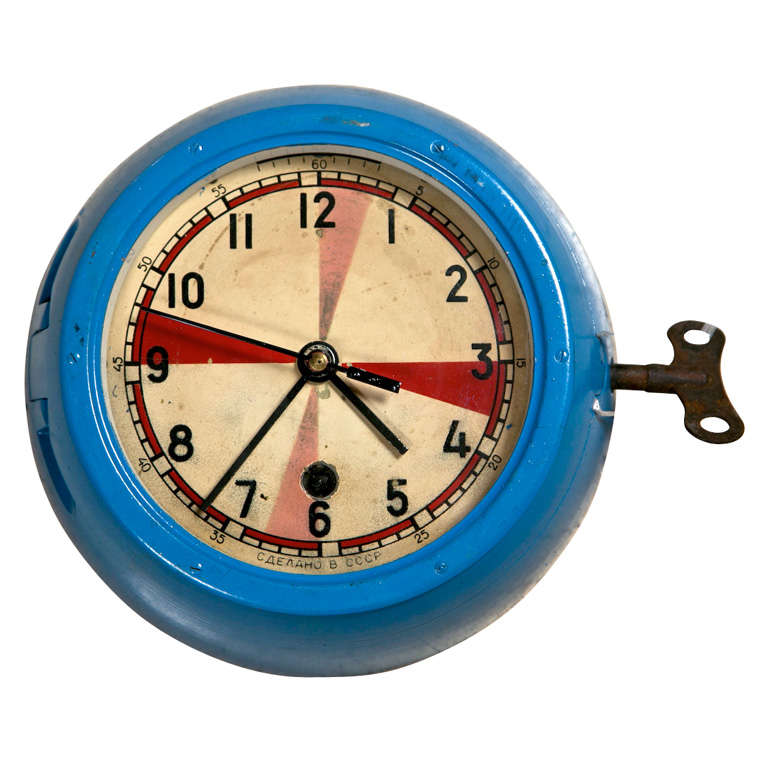 Blue 1960s Russian Submarine Clock at 1stDibs | russian submarine ...