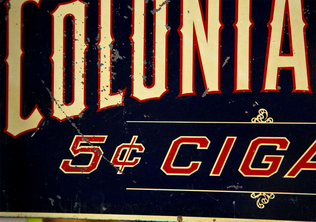 Antique "Colonial Club Cigars" Two-Sided Signs at 1stDibs | antique ...