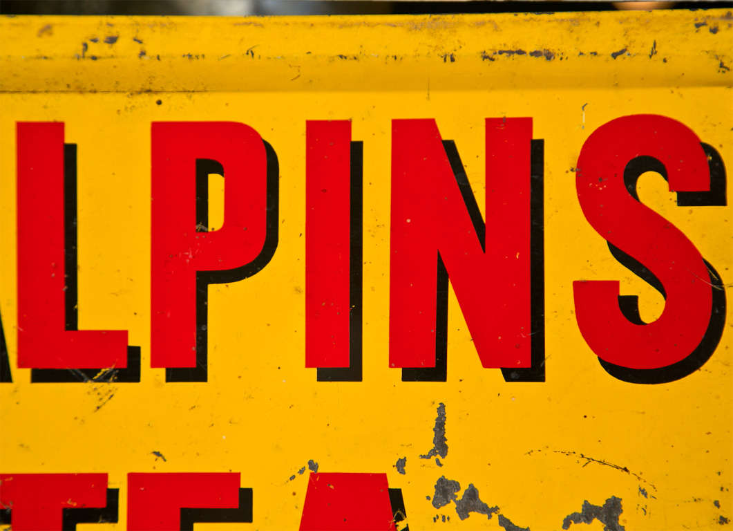 Antique "Halpins Tea" Two-Sided Sign at 1stDibs