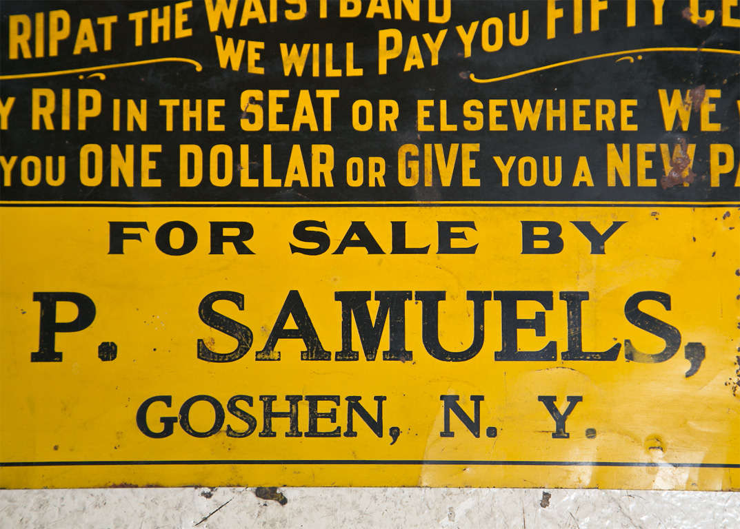 Antique "Dutchess Trousers" Sign at 1stDibs | trouser sign, trouses sign
