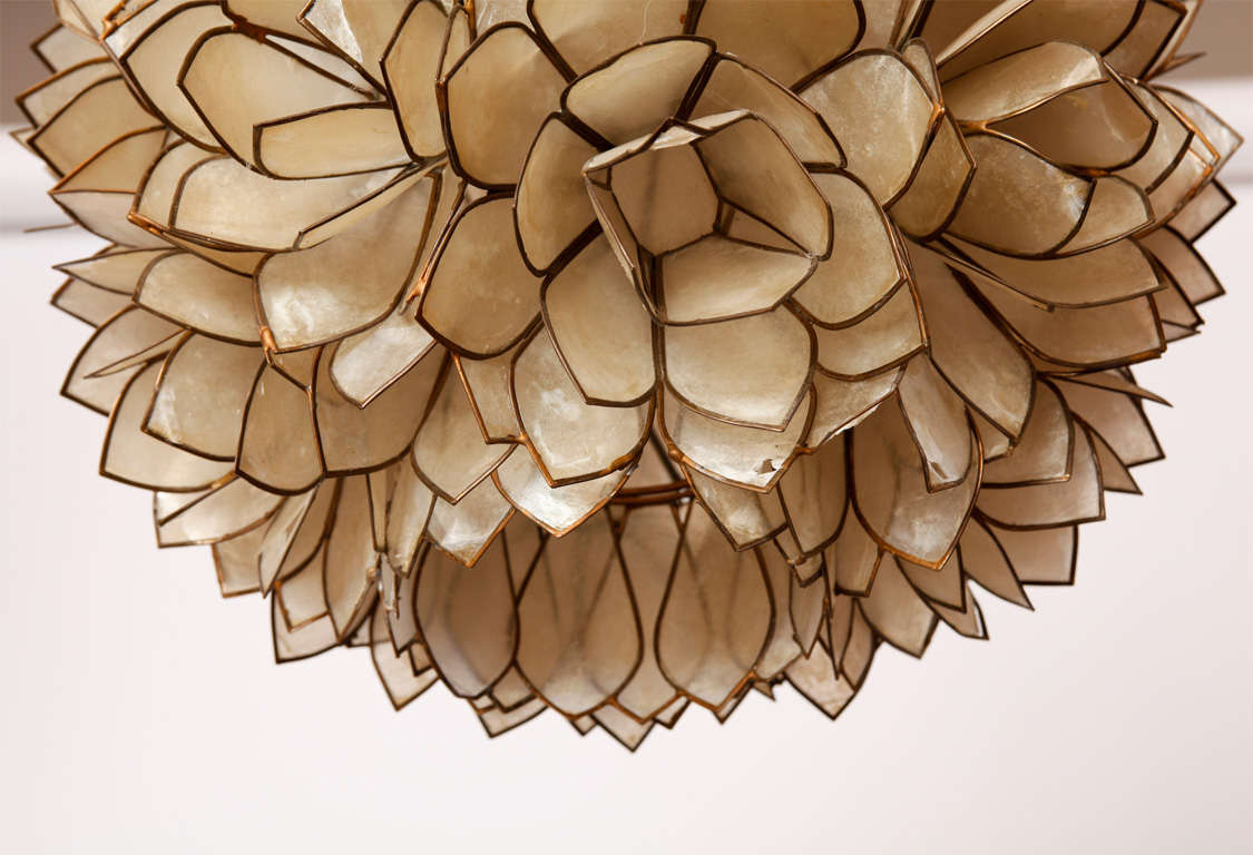 Shell Lotus Flower Chandelier at 1stDibs | lotus flower light fixture