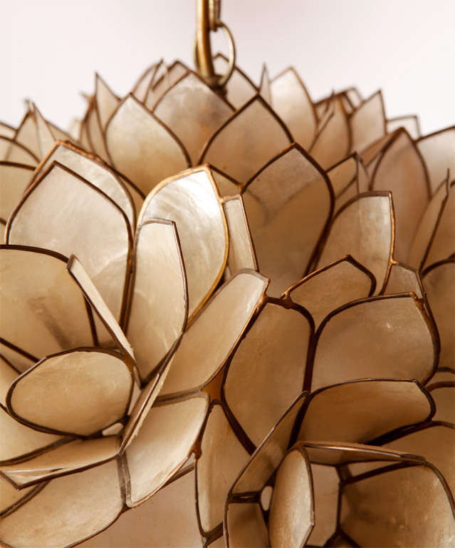 Shell Lotus Flower Chandelier at 1stDibs | lotus flower light fixture