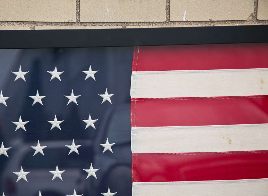 Framed 49 Star United States Flag For Sale at 1stDibs