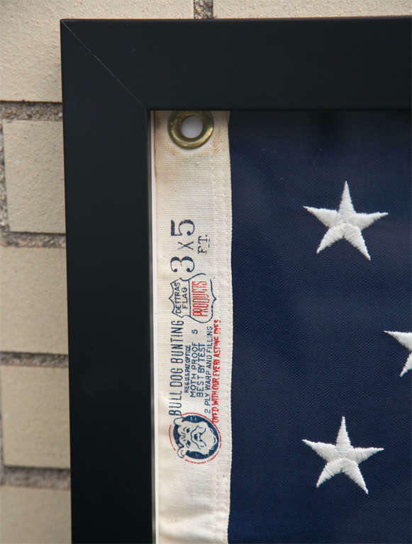 Framed 49 Star United States Flag For Sale at 1stDibs