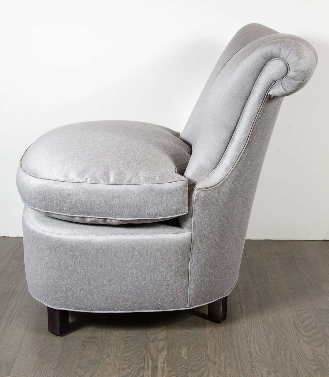 Glamorous 1940s Hollywood Scroll Design Slipper Chair by Dorothy Draper ...