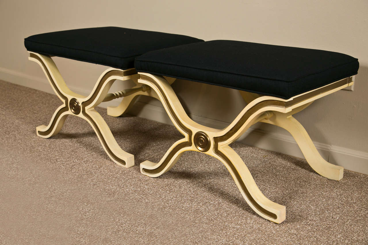 Pair of Dorothy Draper Benches at 1stDibs