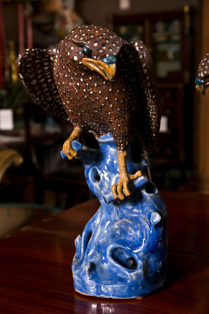 Ceramic Figures of Hawks at 1stDibs