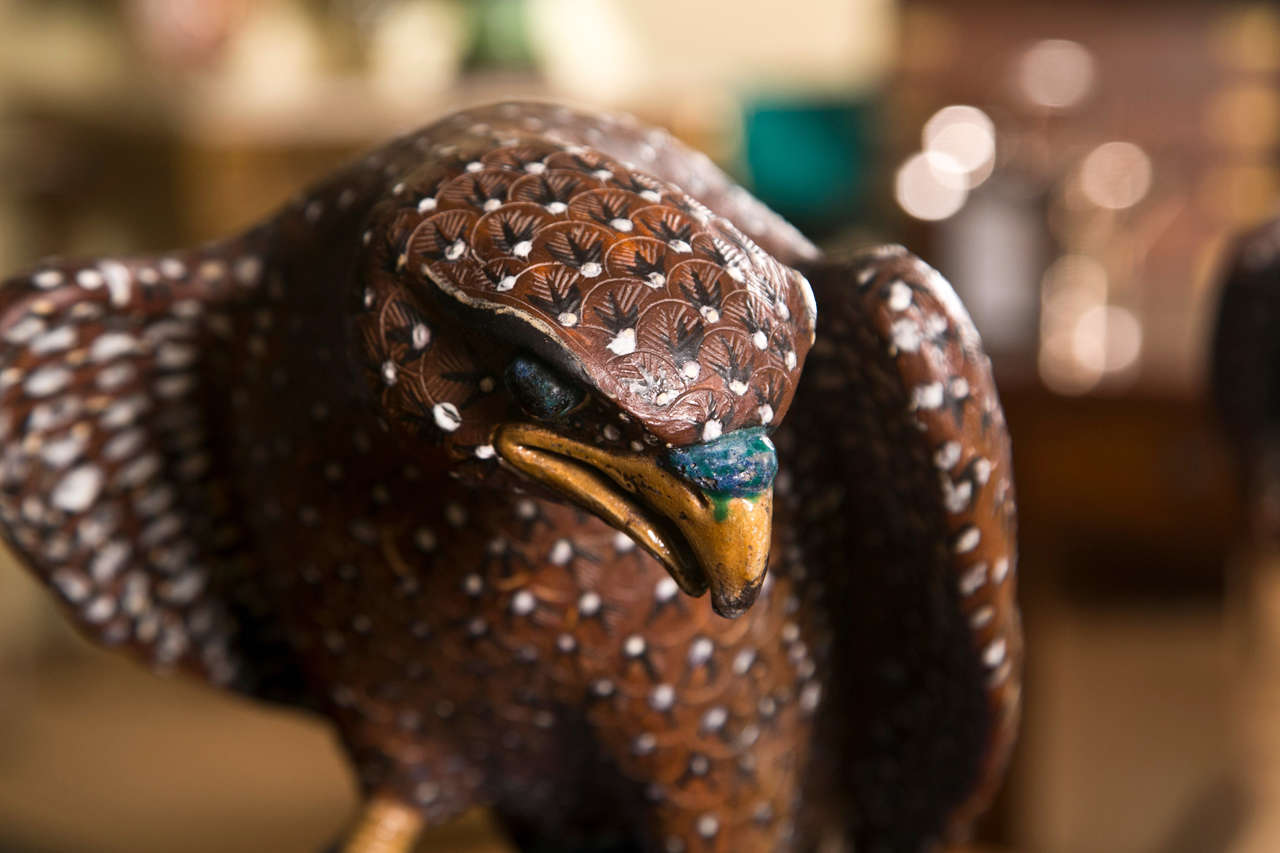 Ceramic Figures of Hawks at 1stDibs