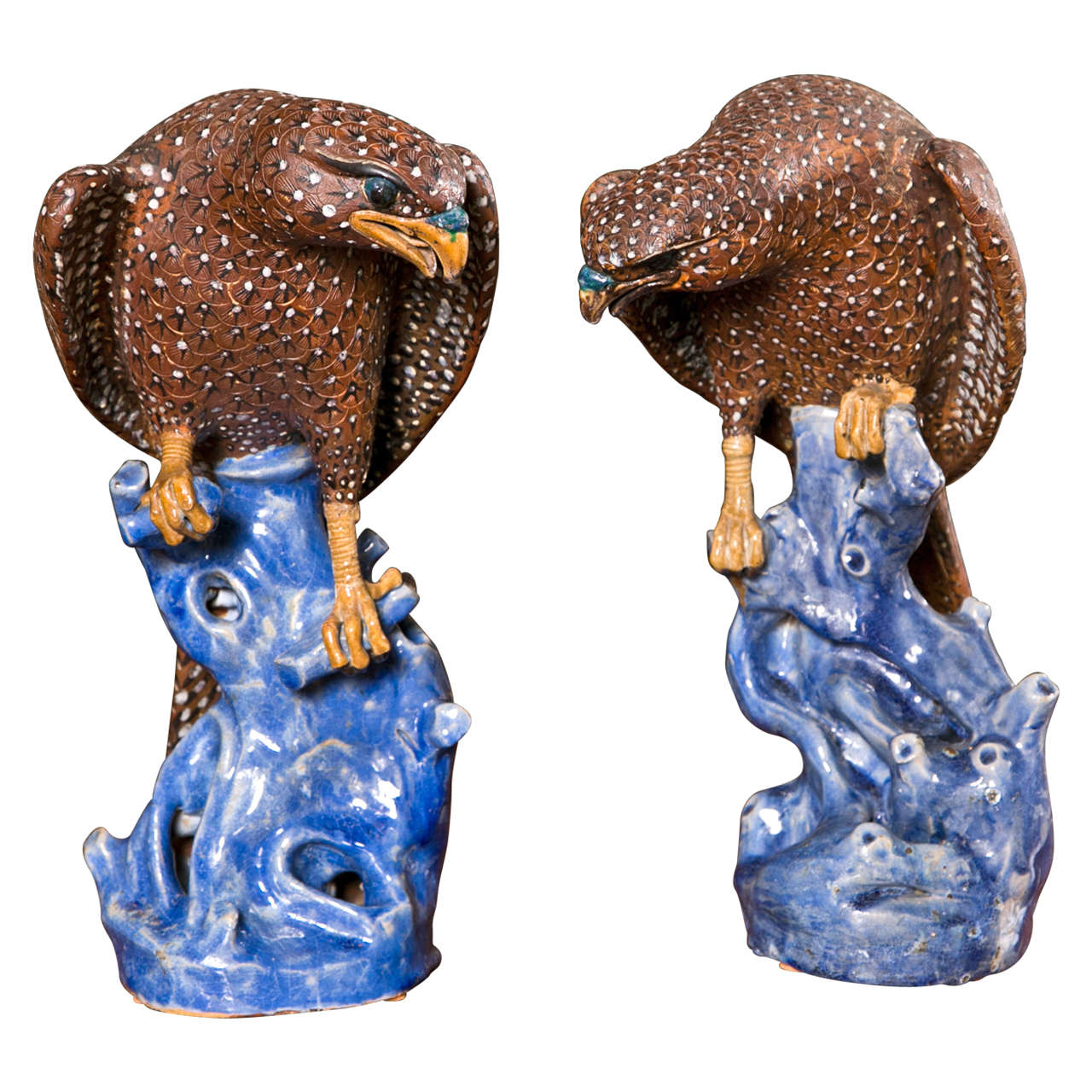 Ceramic Figures of Hawks at 1stDibs