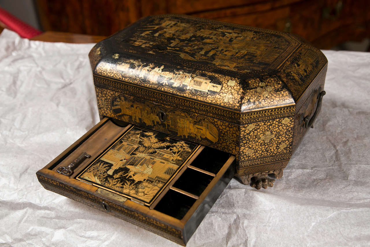 A Mid 19th Century Chinese Lacquer Sewing Box at 1stDibs | chinese ...