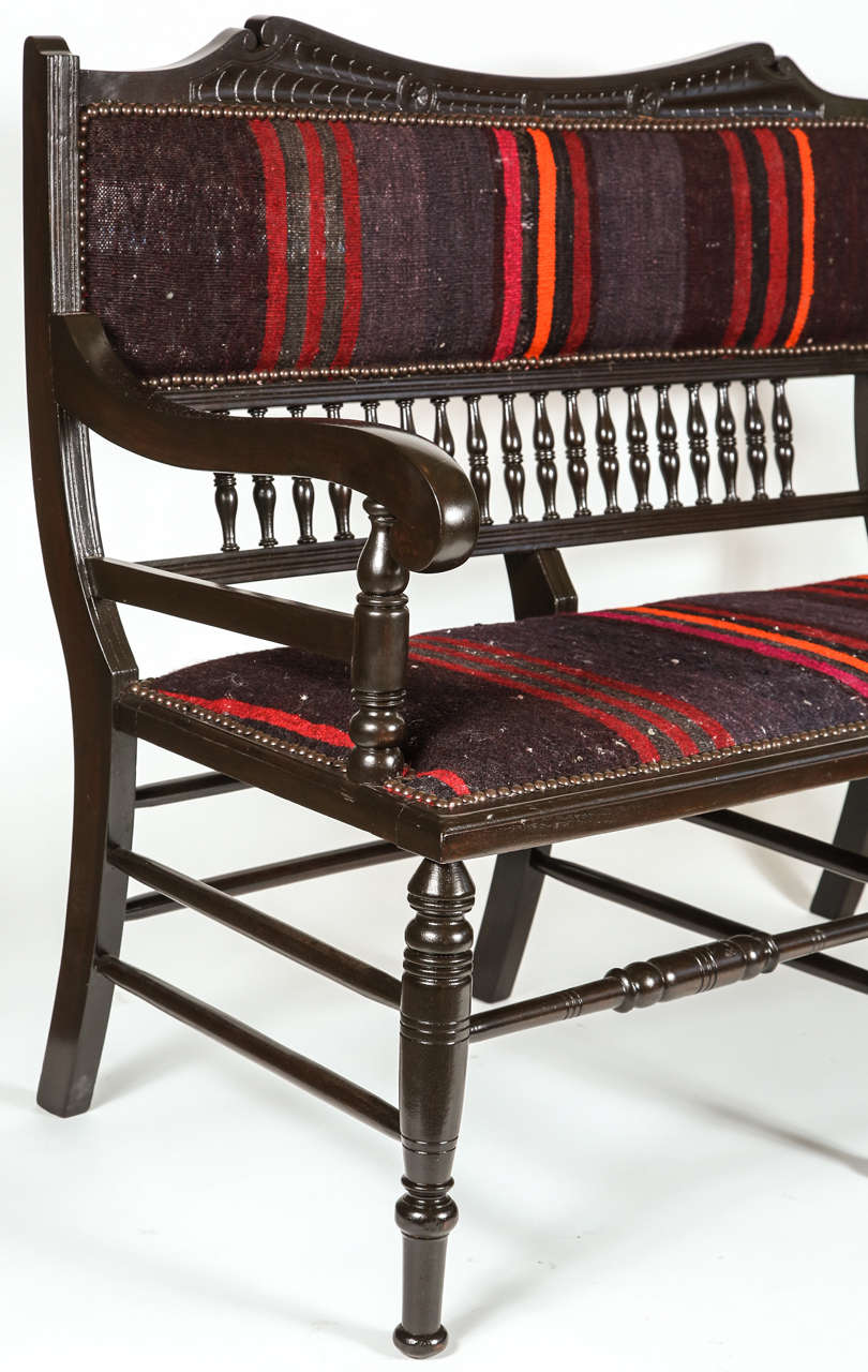 Vintage Spindle Back Bench at 1stDibs