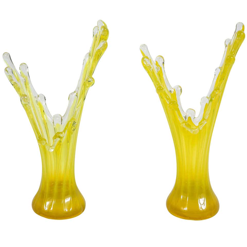 Vintage Art Glass Ruffle Vase For Sale At 1stdibs