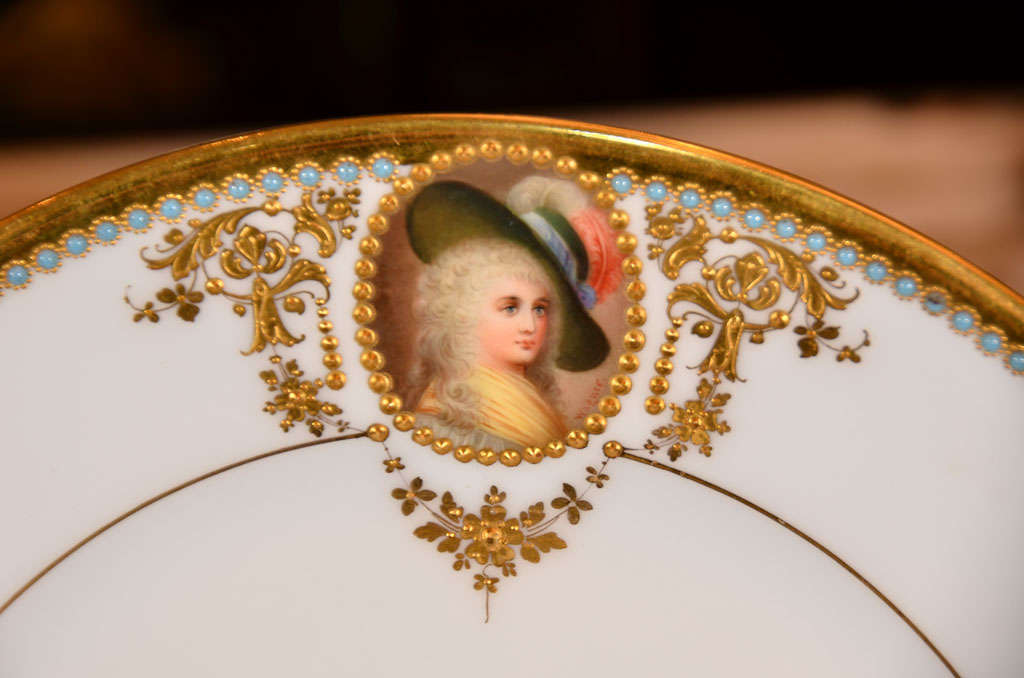 19th c set of Austrian Royal Vienna plates For Sale at 1stDibs