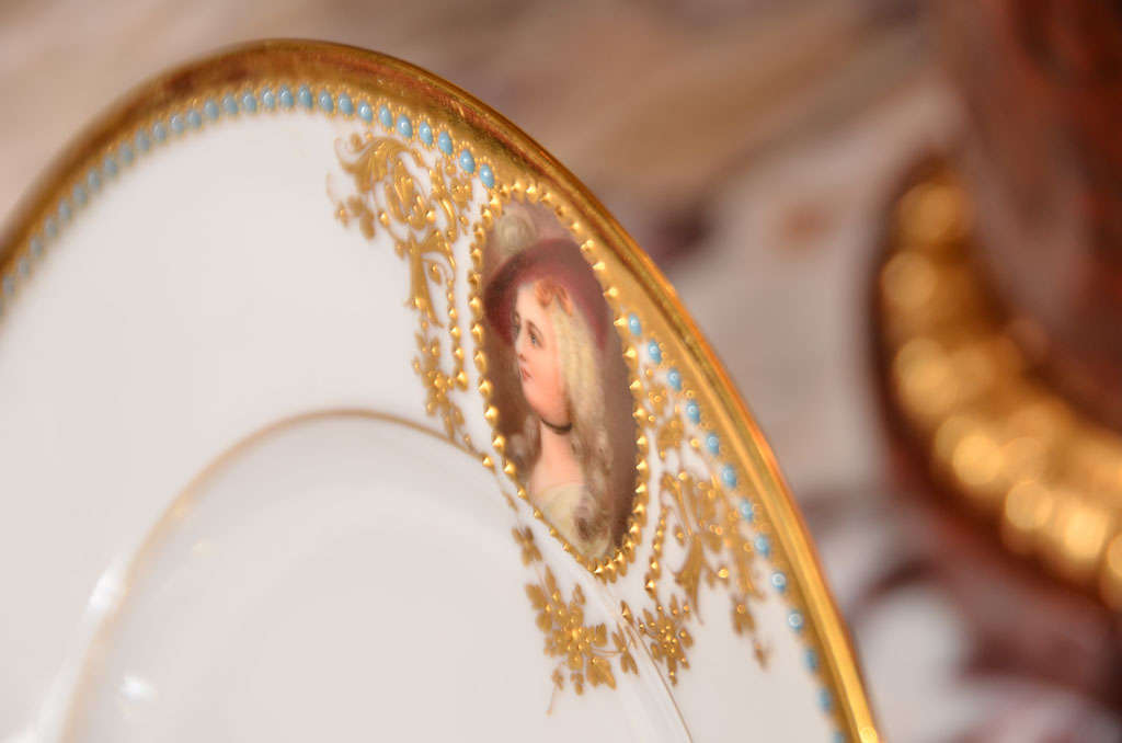 19th c set of Austrian Royal Vienna plates For Sale at 1stDibs