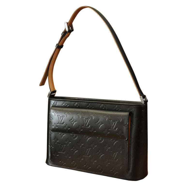 Glossy Monogram Louis Vuitton Shoulder Strap Bag at 1stDibs