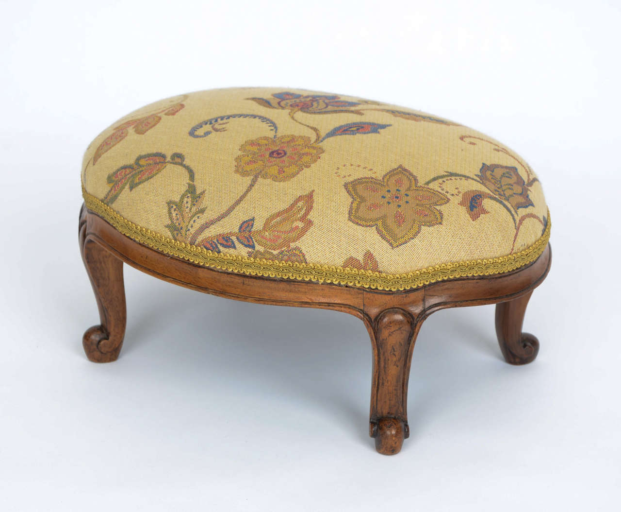 Mid 19th C. Victorian, FOOT STOOL, Walnut, English at 1stDibs