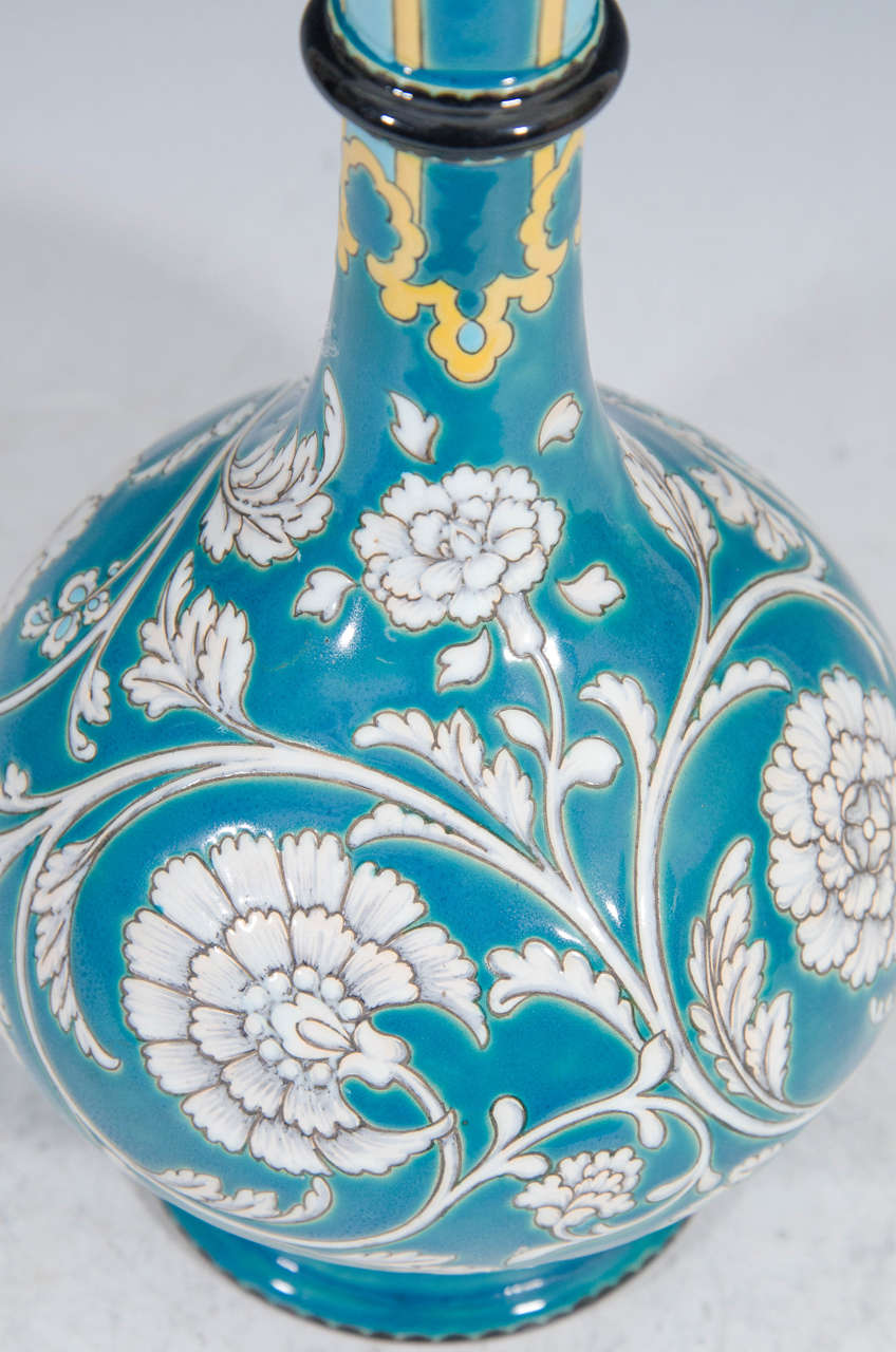 Clement Massier Pair of Art Nouveau Ceramic Vases at 1stdibs