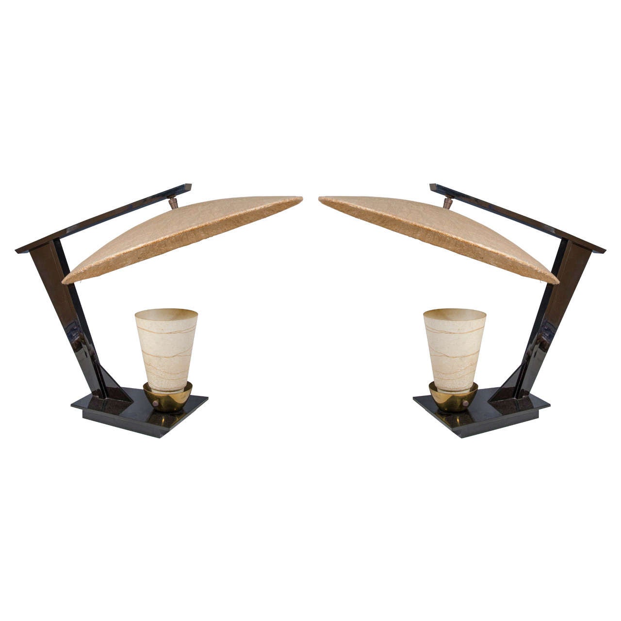 Pair of California Modern Table Lamps For Sale at 1stDibs
